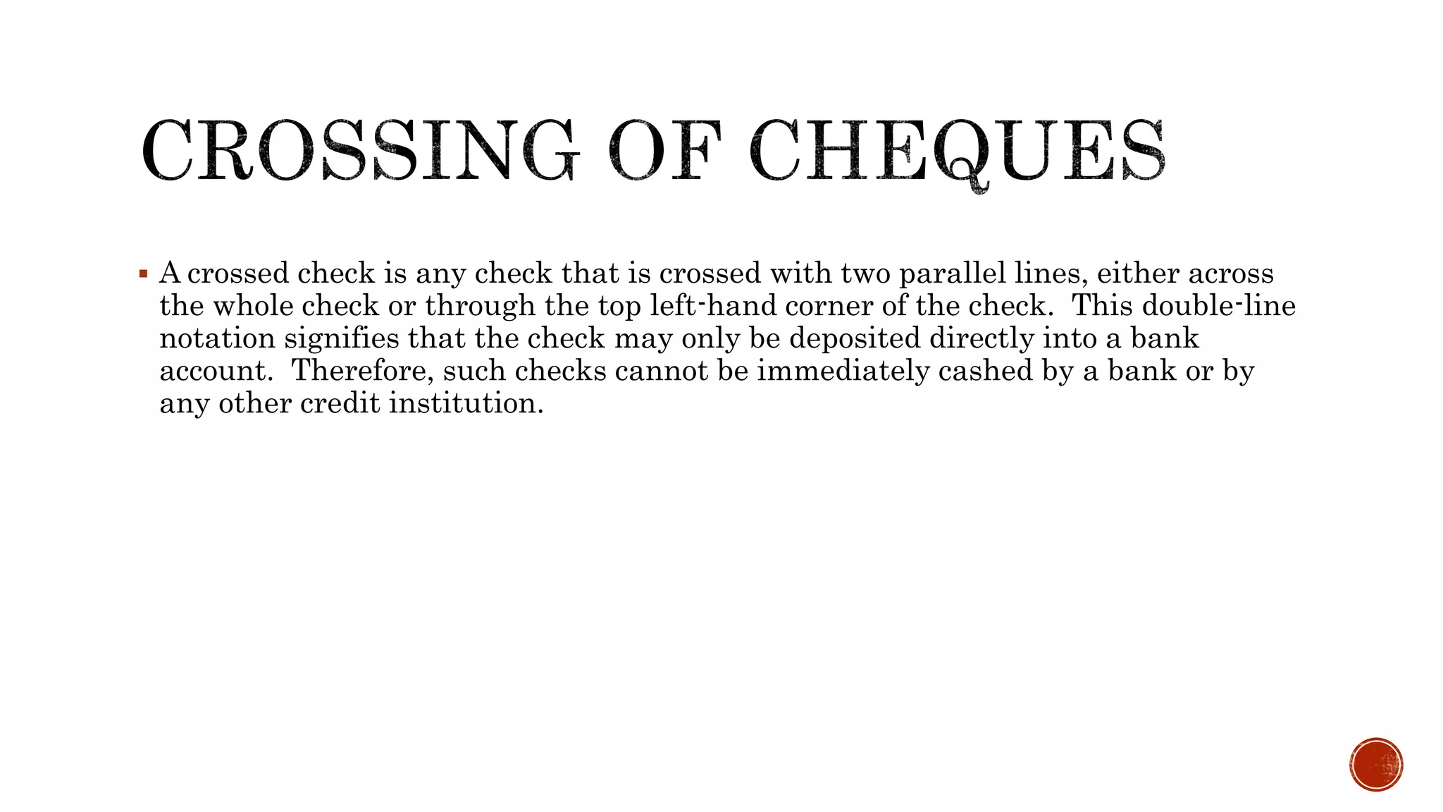 Types of Cheque | PPTX