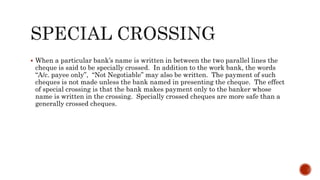 Types of Cheque | PPTX