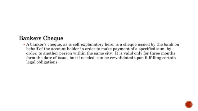 Types of Cheque | PPTX