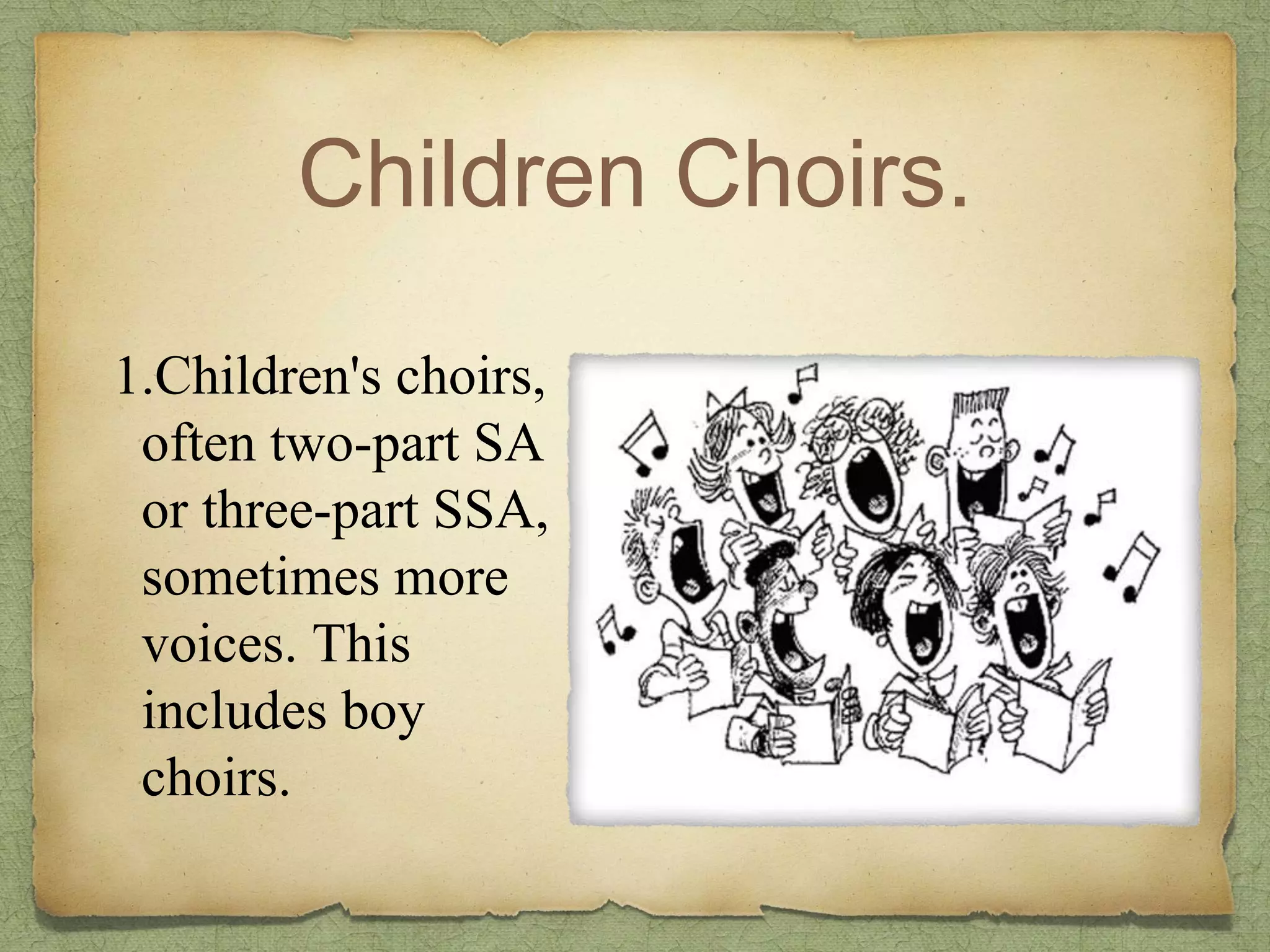 Types of choir and voices | PPTX