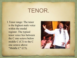 Types of choir and voices | PPTX