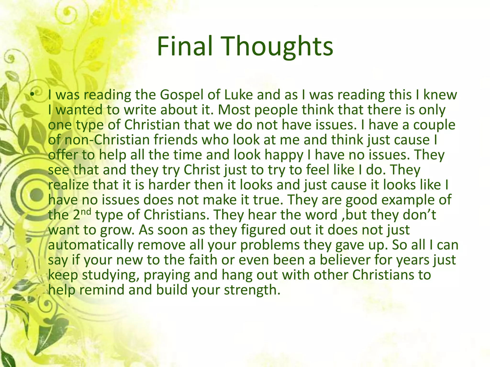 Types Of Christians | PPTX