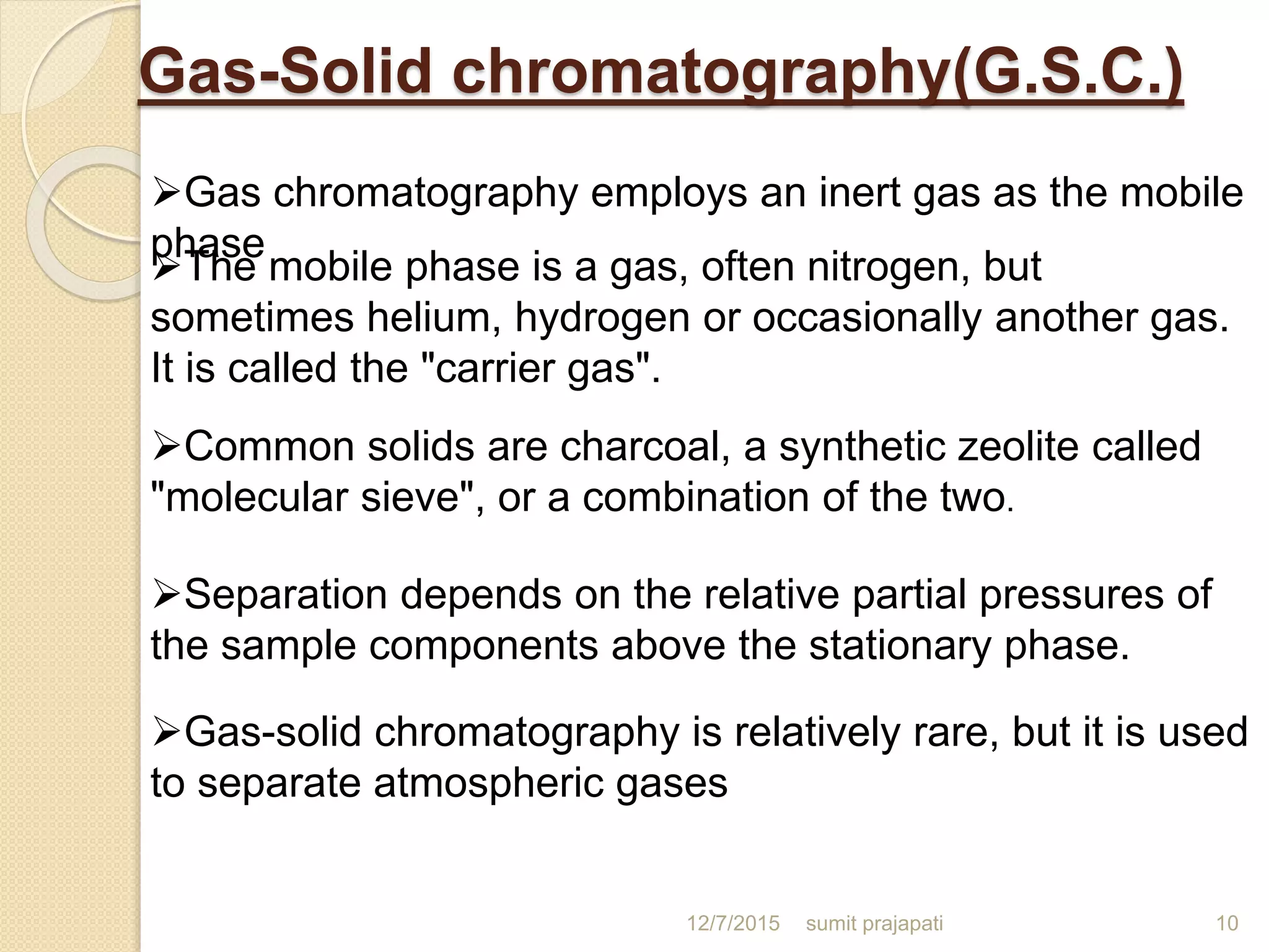 Types of chromatographic methods | PPTX