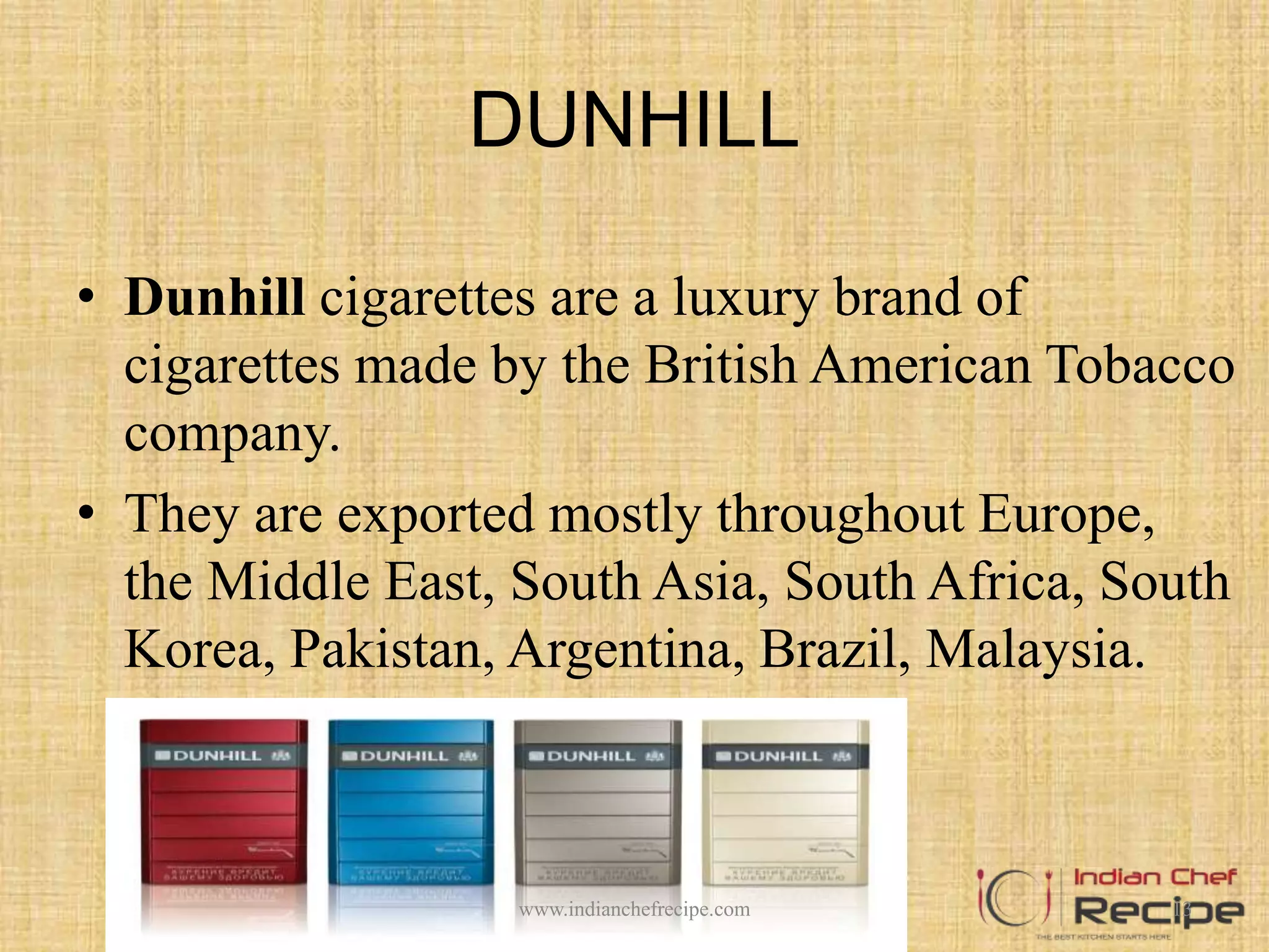 Types of cigarette brands | PPT