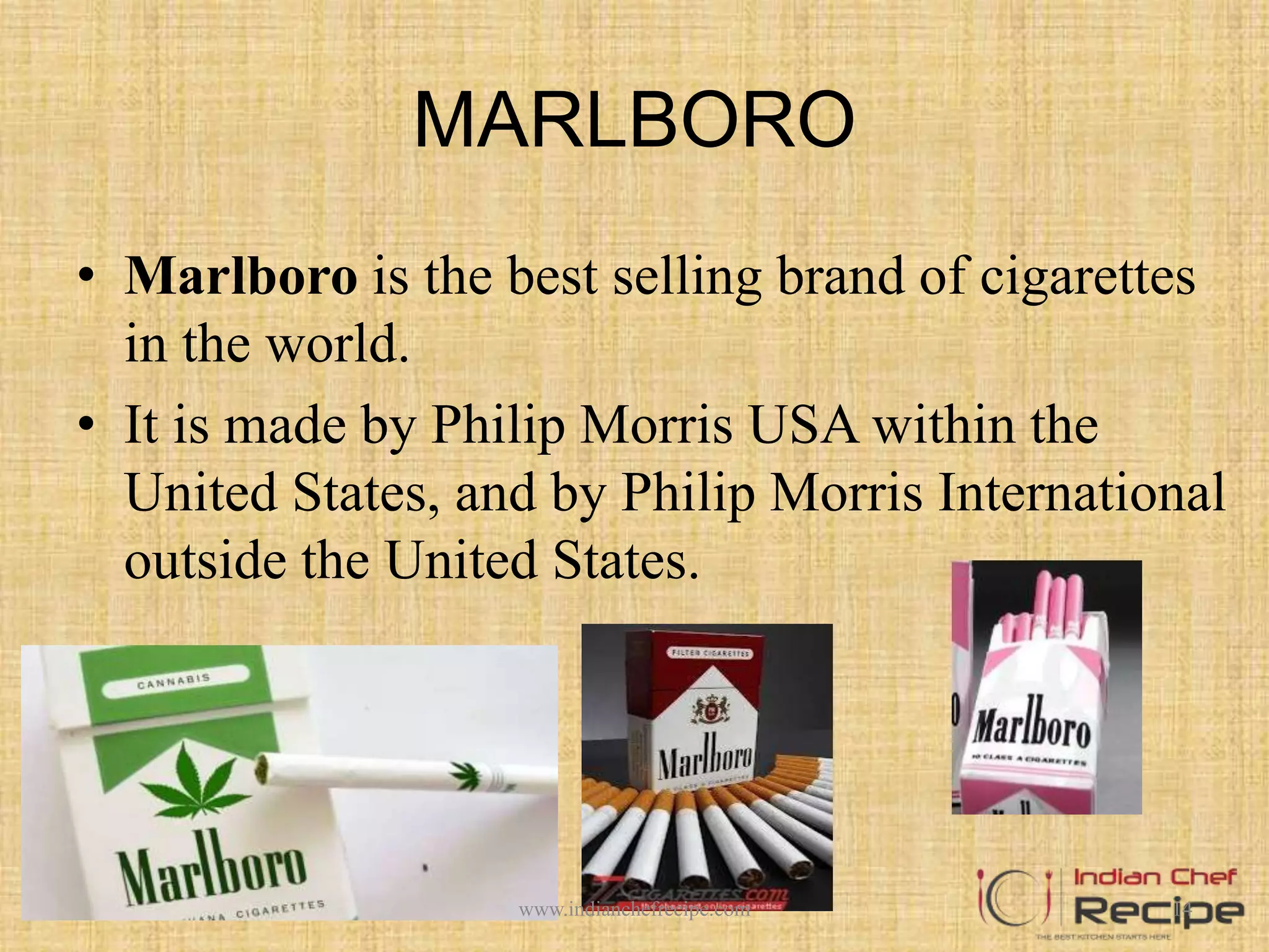 Types of cigarette brands | PPTX
