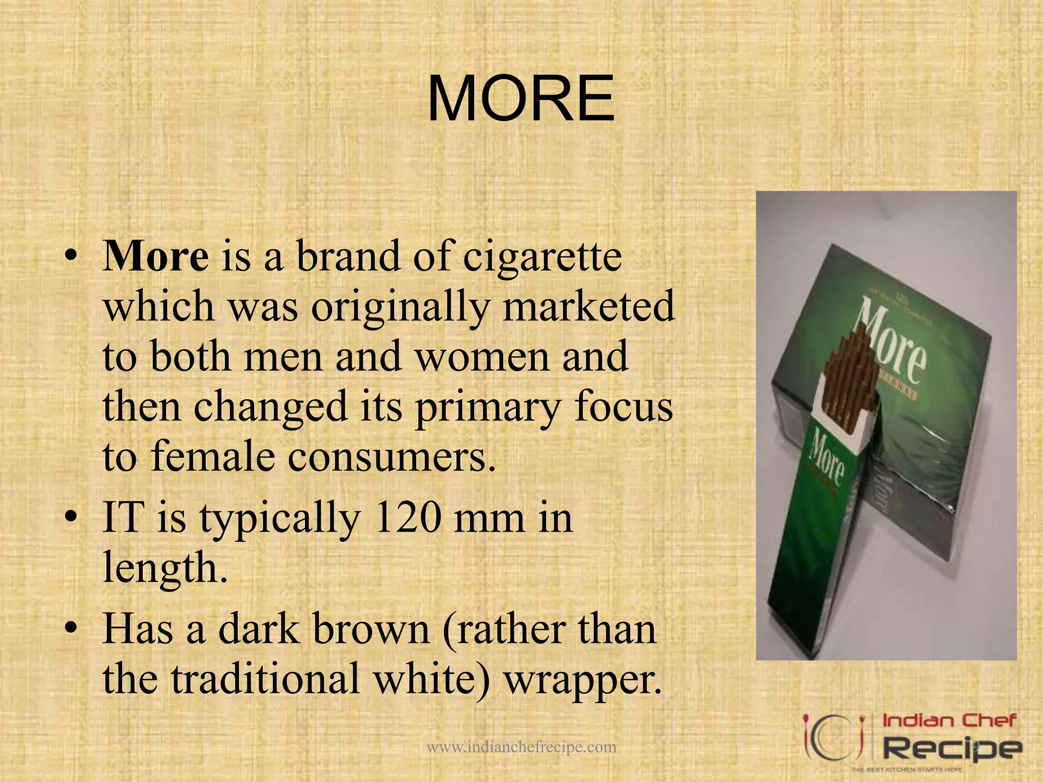 Types of cigarette brands | PPTX