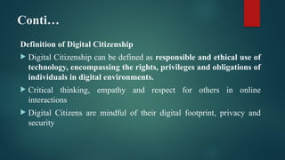 Types of Citizenship, active, participatory and digital citizenship | PPTX