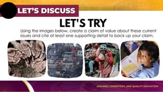 TYPES OF CLAIMS: fact, policy, and value | PDF