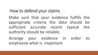 Types of Claims - Fact for Reading and Writing Skills | PPTX | Science