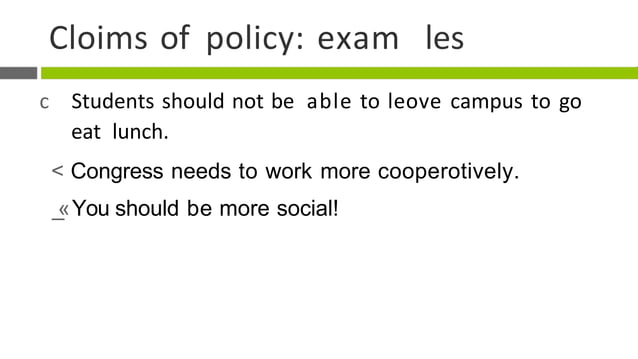 Types of Claims - Reading and Writing.pptx | Science