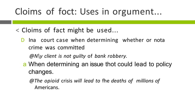 Types of Claims - Reading and Writing.pptx | Science