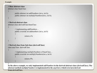 C# Types of classes | PPTX | Programming Languages | Computing
