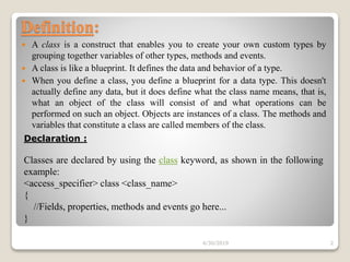 C# Types of classes | PPT