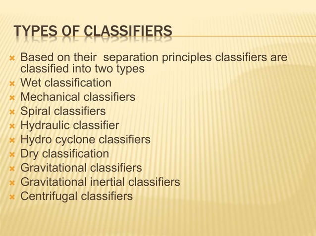 Types of classifiers | PPTX