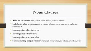 Types of Clauses in English Grammar | PPTX