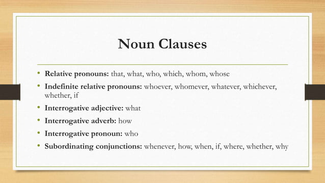 Types of Clauses in English Grammar | PPTX | Programming Languages | Computing