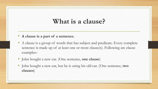 Types of Clauses in English Grammar | PPTX | Programming Languages | Computing