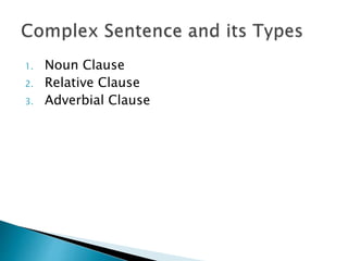 Types of clauses | PPTX