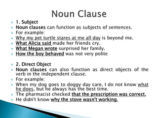 Types of clauses | PPT