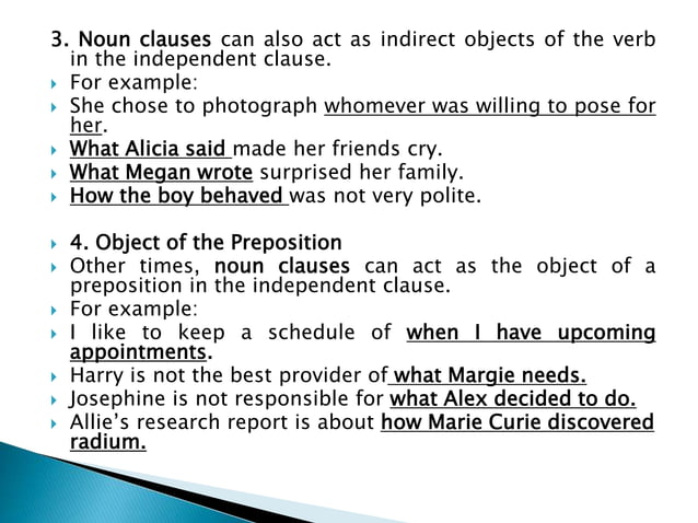 Types of clauses | PPT