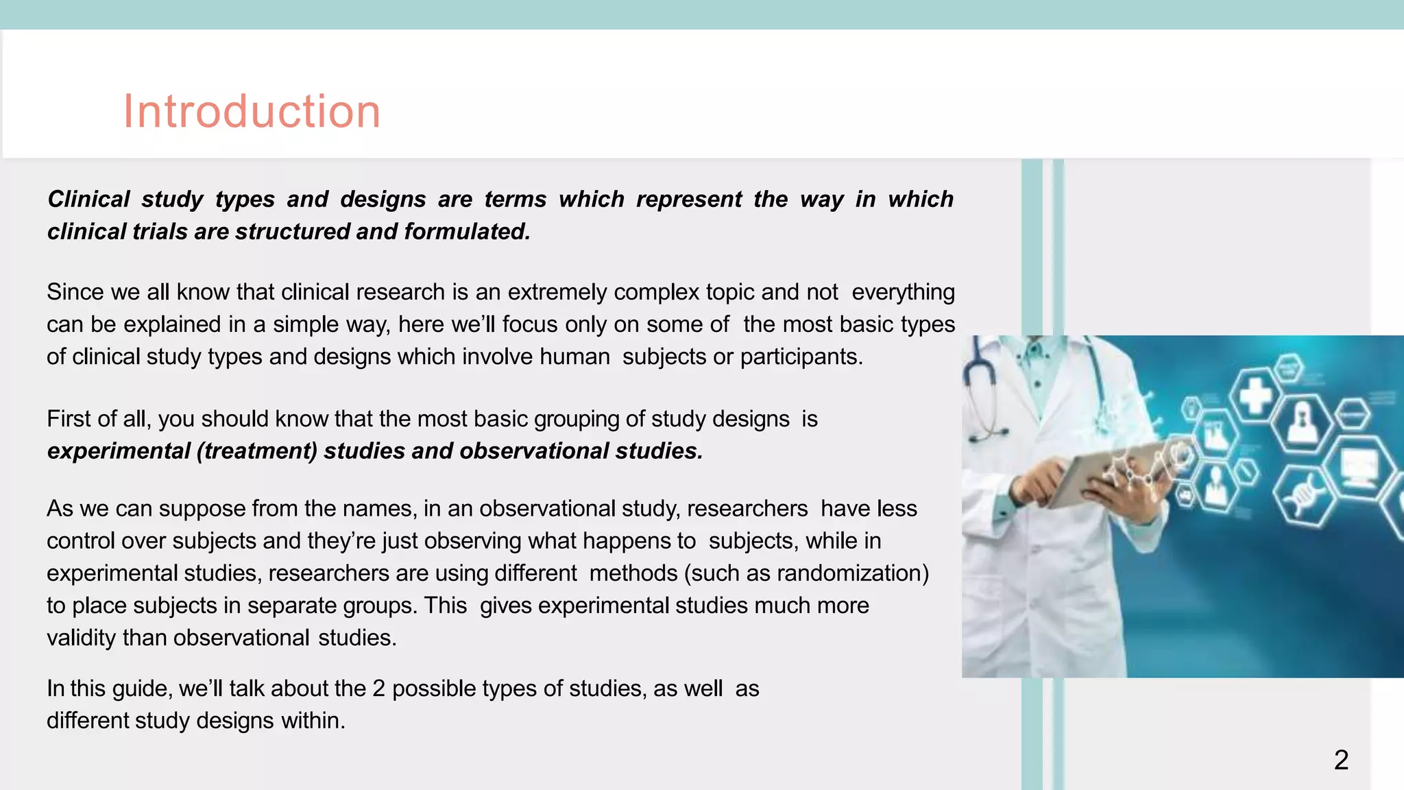 Types of clinical study designs | PPTX