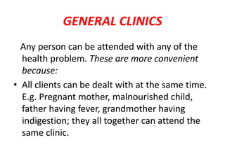 Type of clinics in community | PPTX