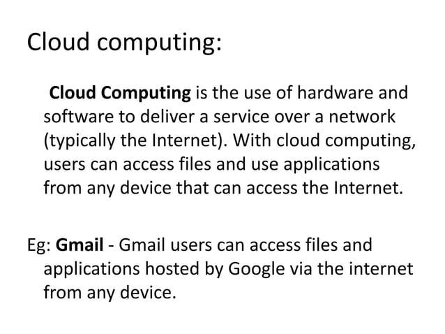 Types of cloud computing | PPTX | Cloud Computing | Internet