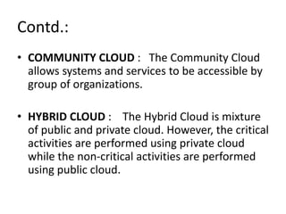 Types of cloud computing | PPTX