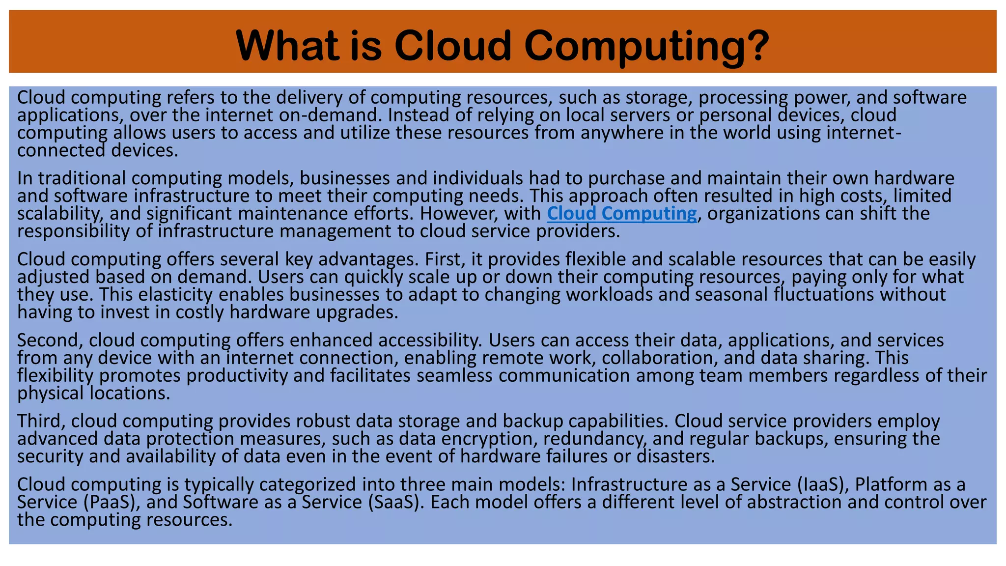 A Comprehensive Guide to the Types of Cloud Computing | PPT