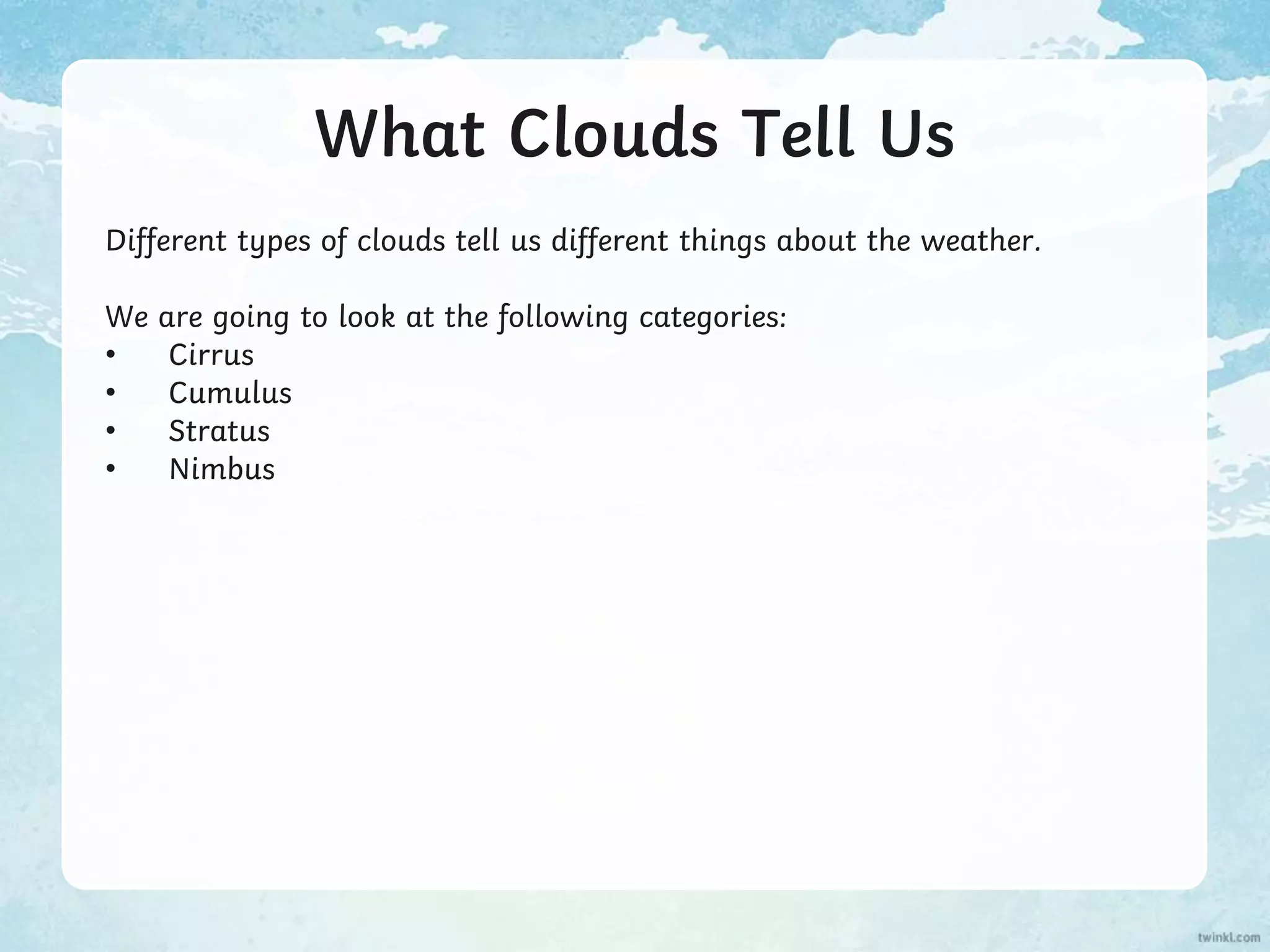 Types of clouds | PPT