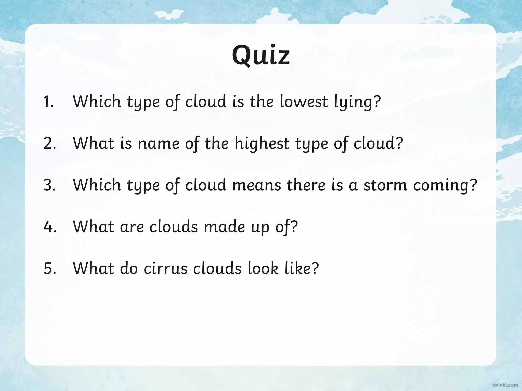Types of clouds | PPT