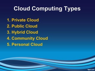 Types of clouds in cloud computing | PPT