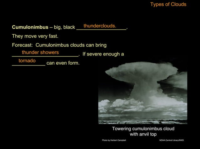 Types of clouds (notes&quiz) | PPT