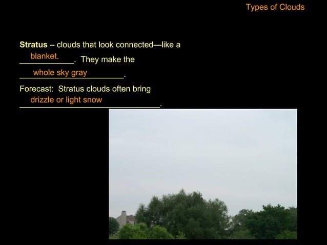 Types of clouds (notes&quiz) | PPT