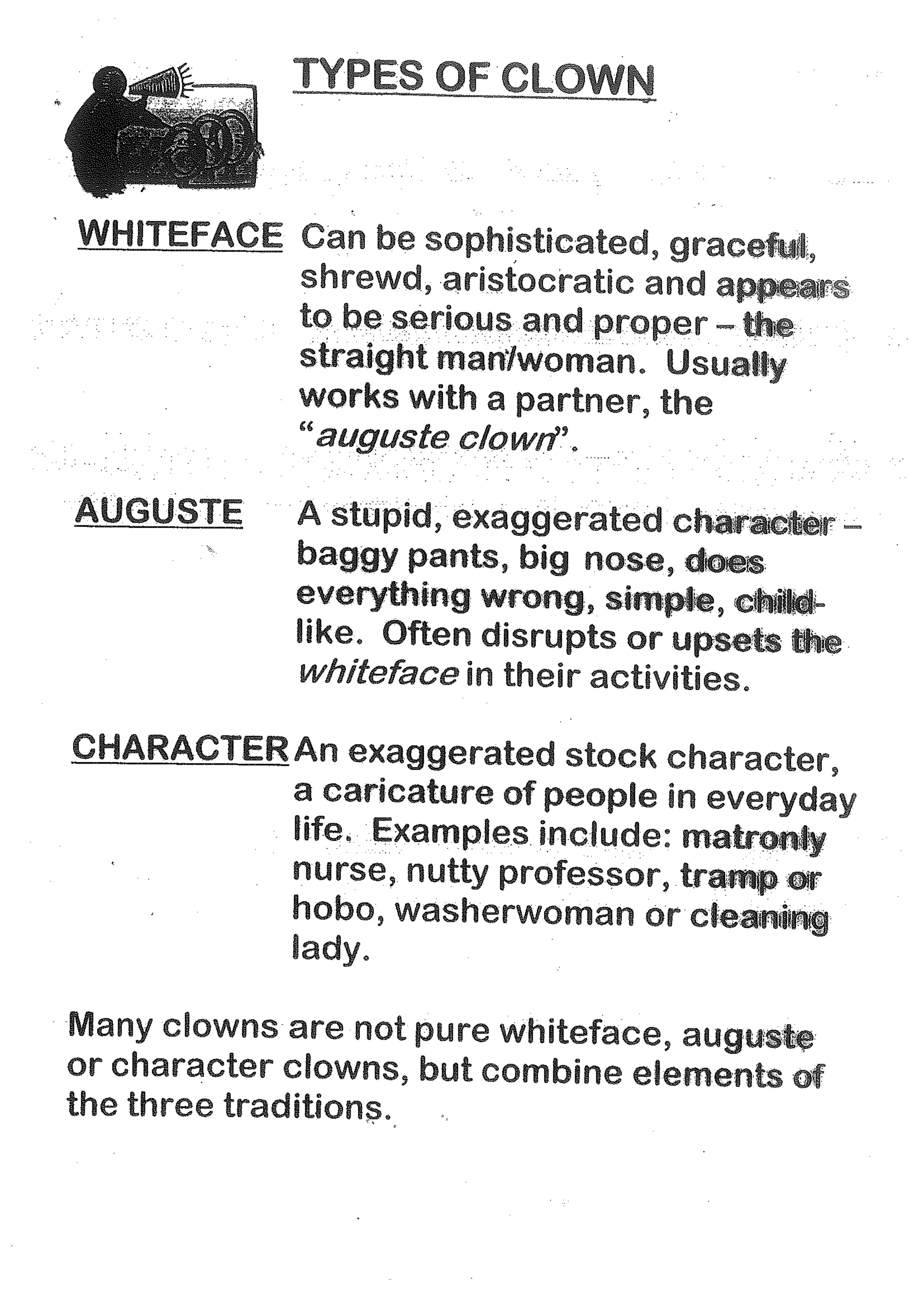 Types of clown | PDF