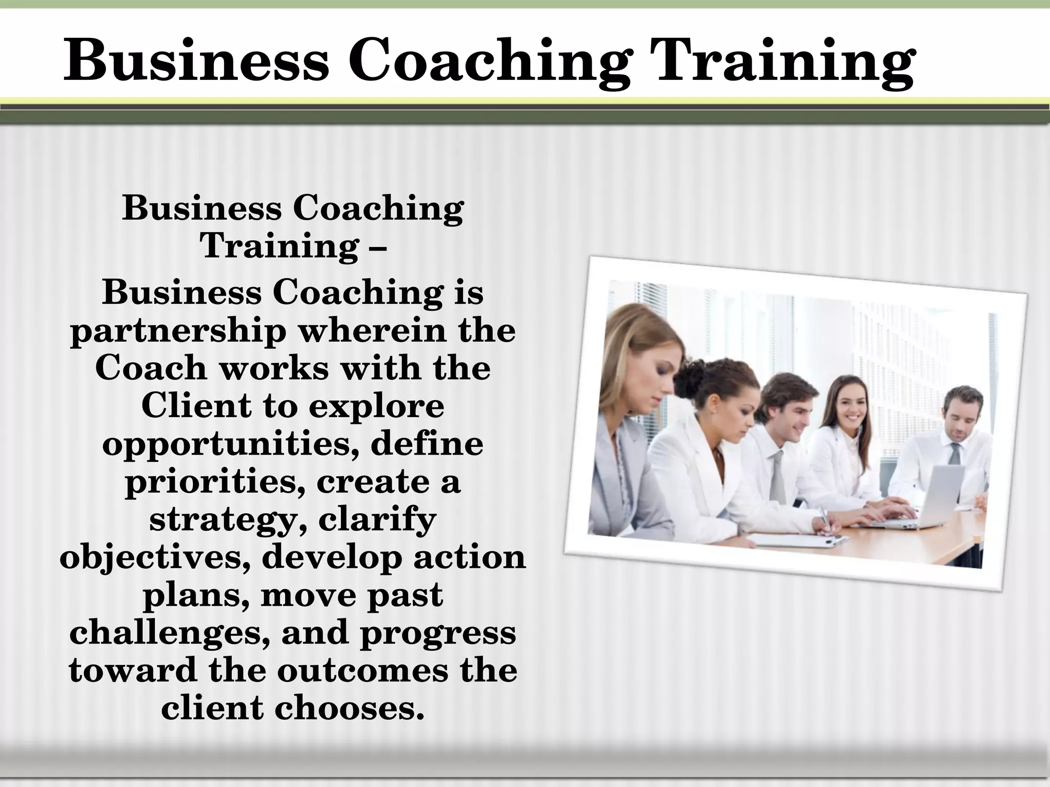 Types of Coaching | PPT