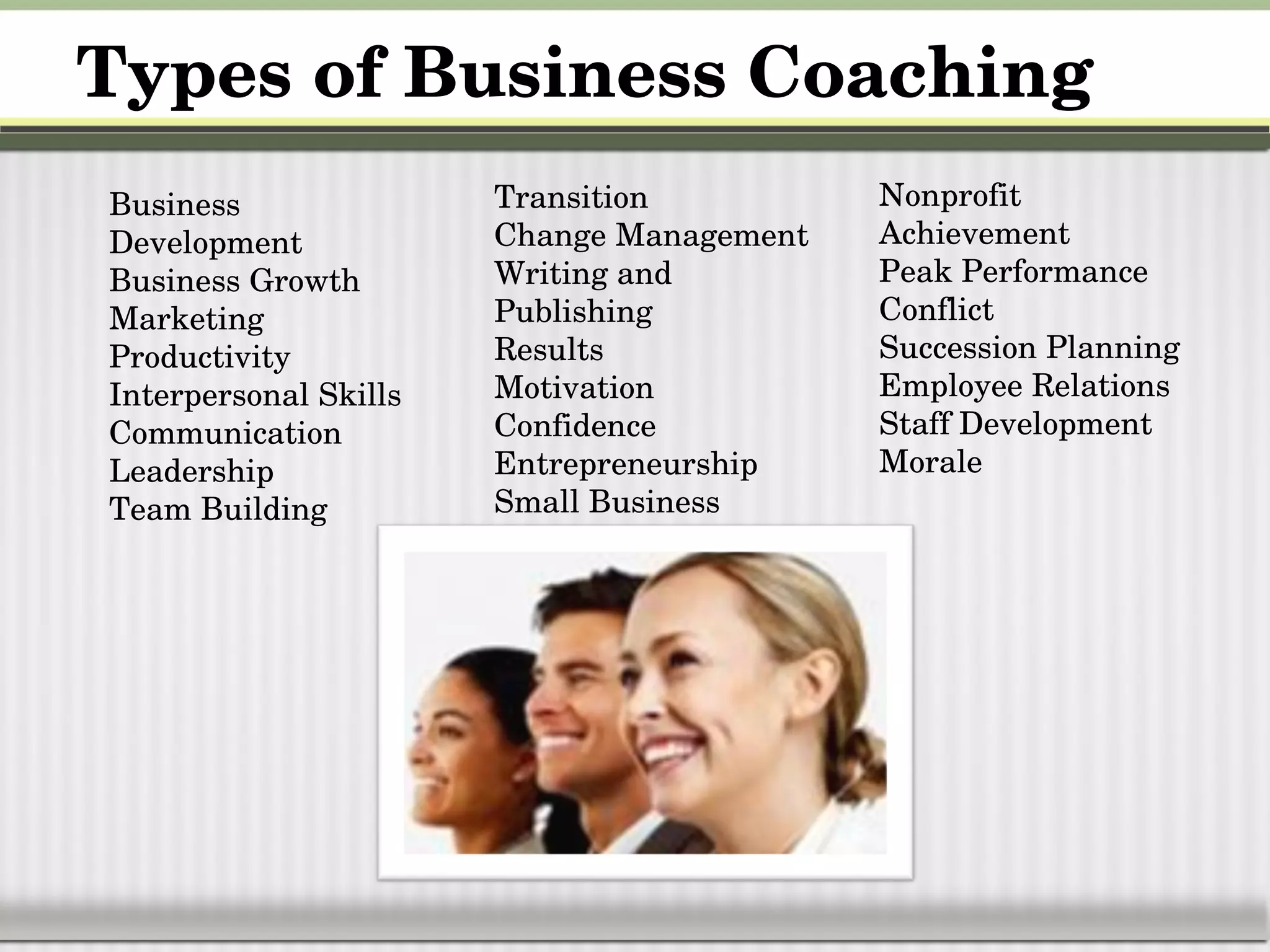 Types of Coaching | PPT