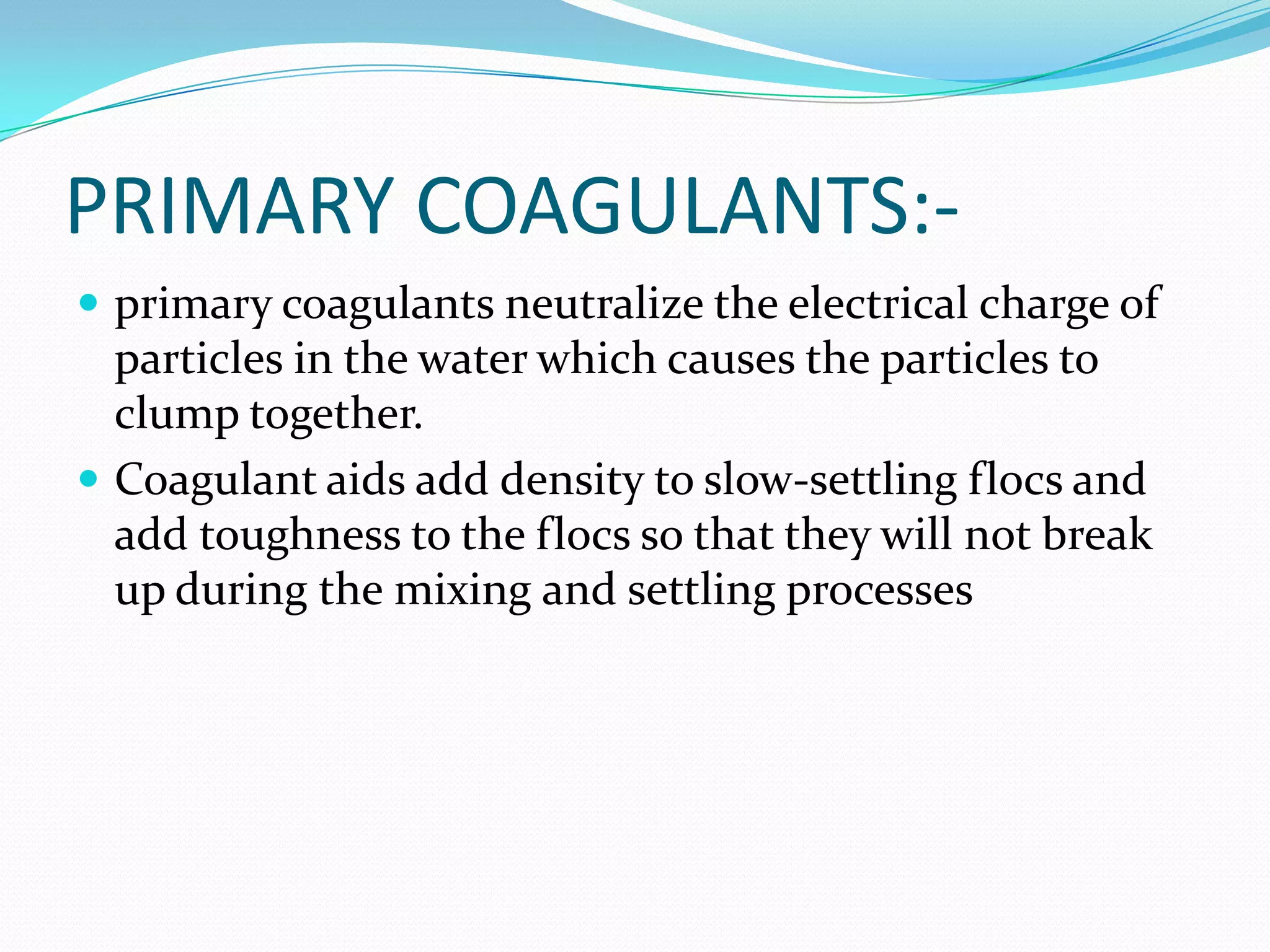 Types of coagulants | PPTX