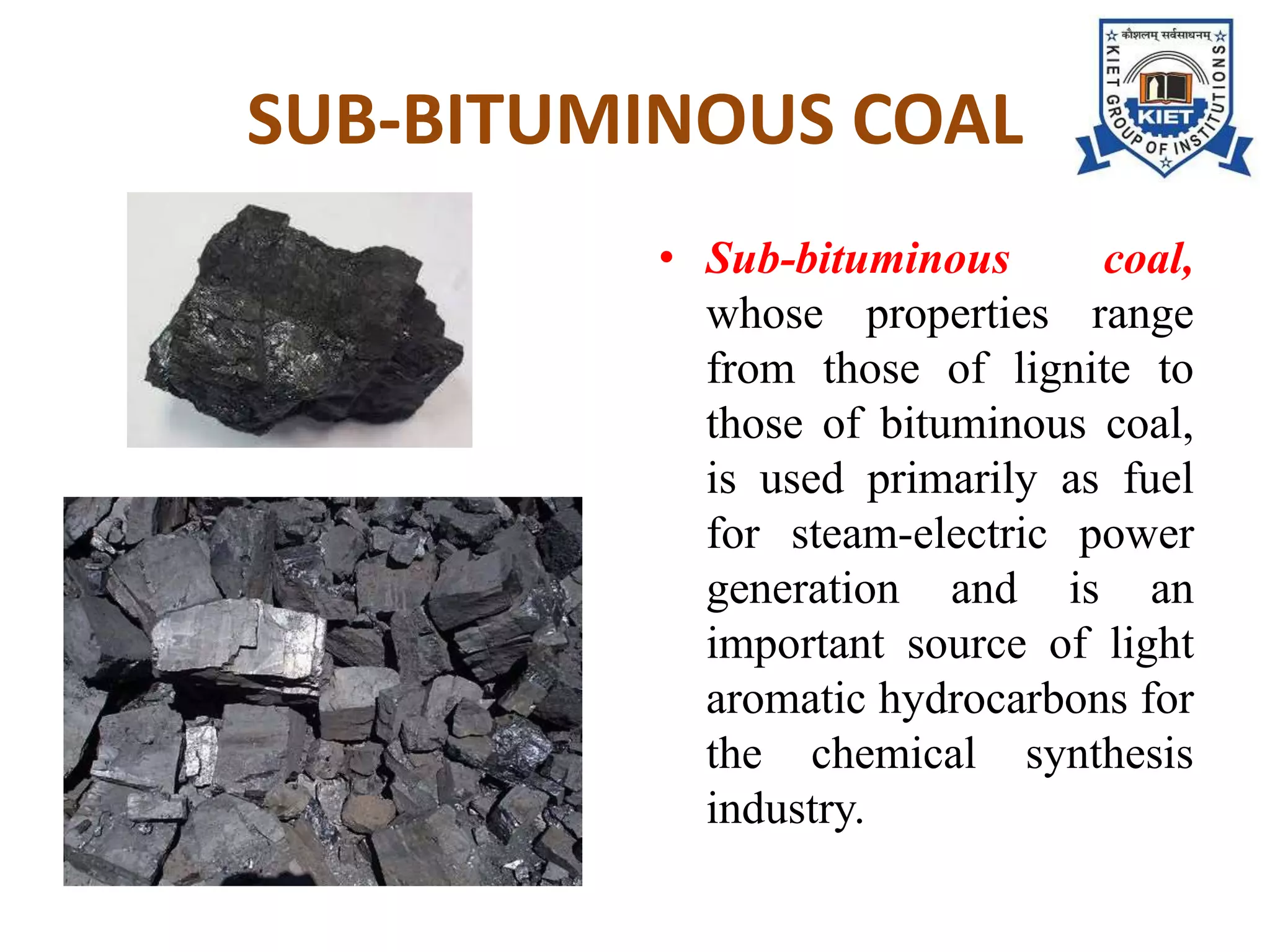 Types of coal, ranking of coal and their properties.pptx