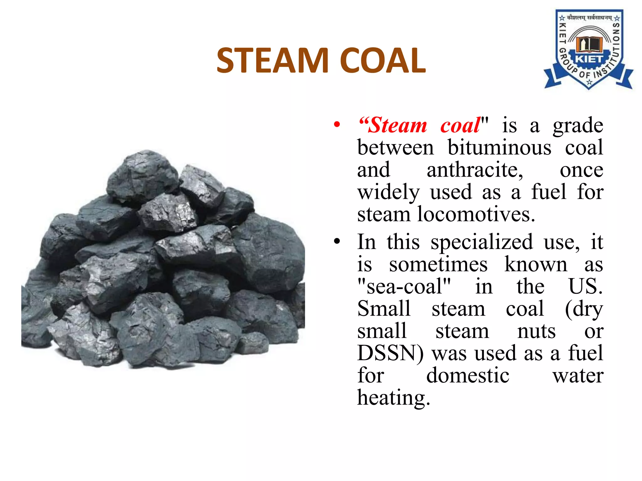 Types of coal, ranking of coal and their properties.pptx