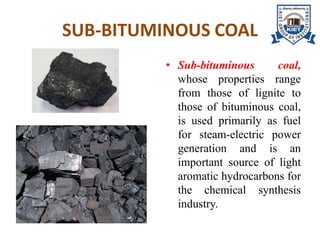 Types of coal, ranking of coal and their properties.pptx