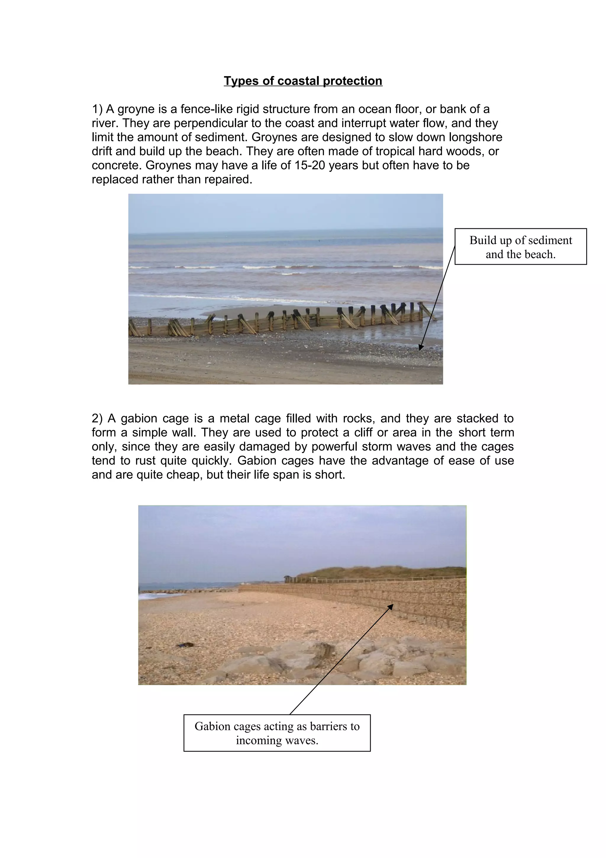 Types of coastal protection | DOC