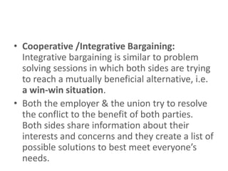 Types of collective bargaining | PPTX