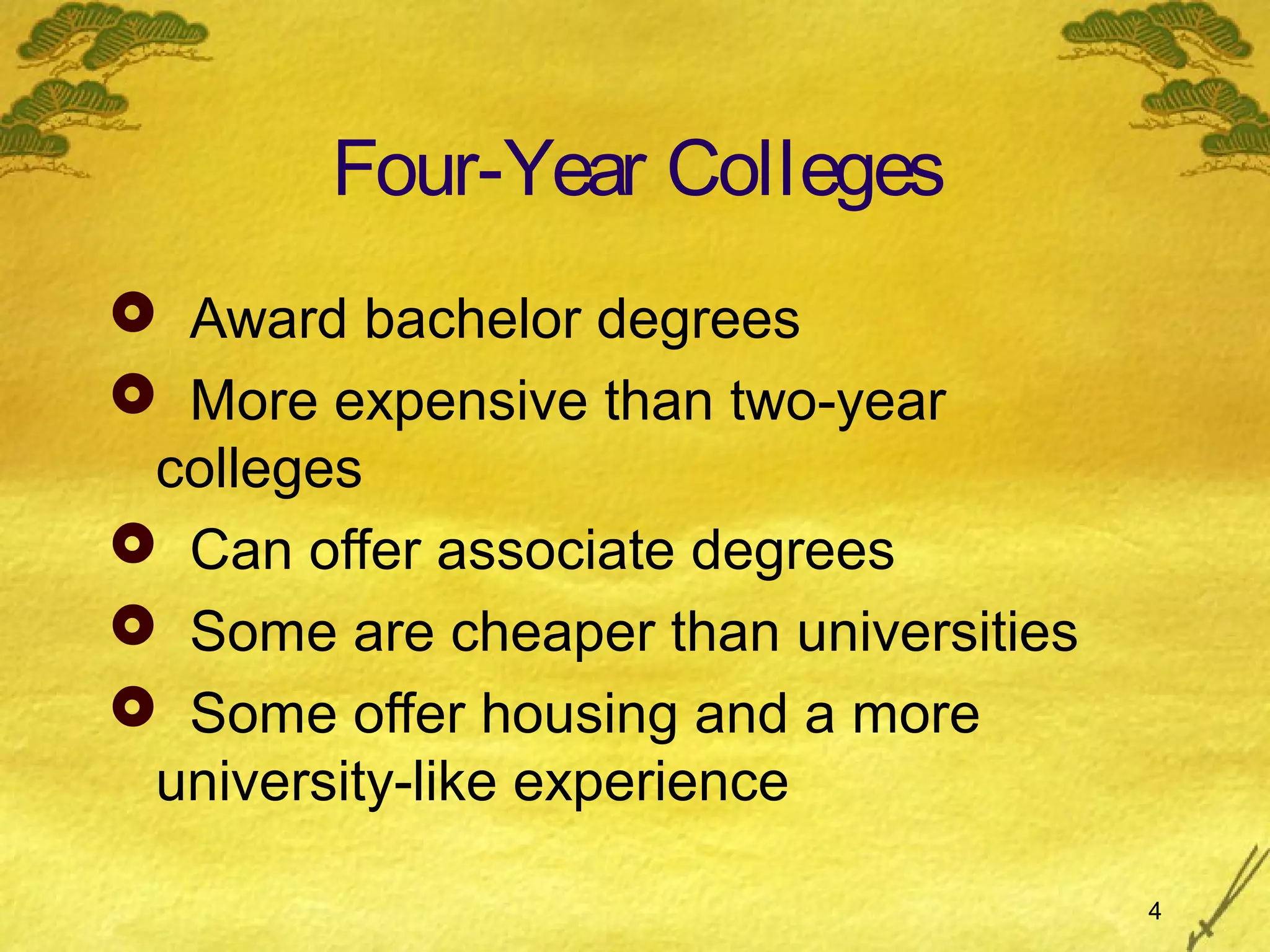Types of colleges and universities | PPT