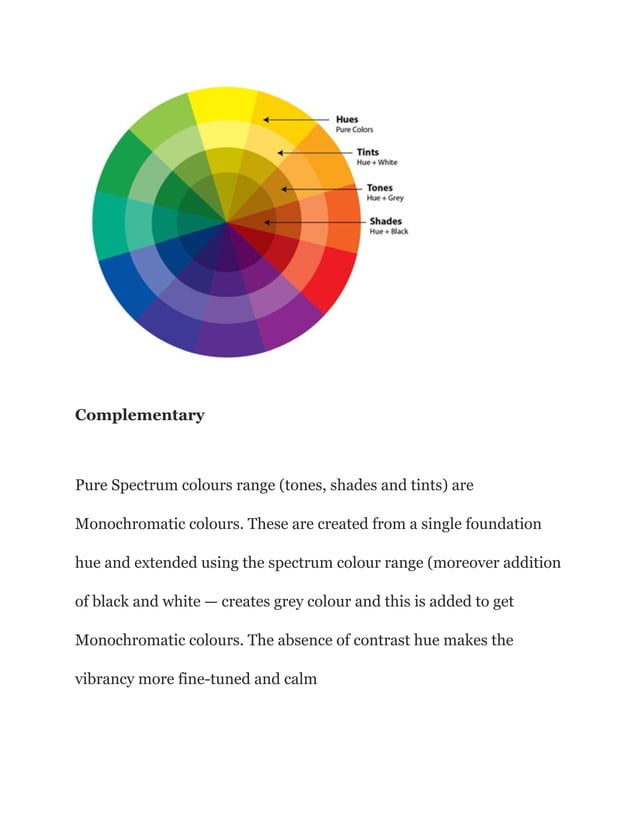 Types of Colour Schemes | PDF