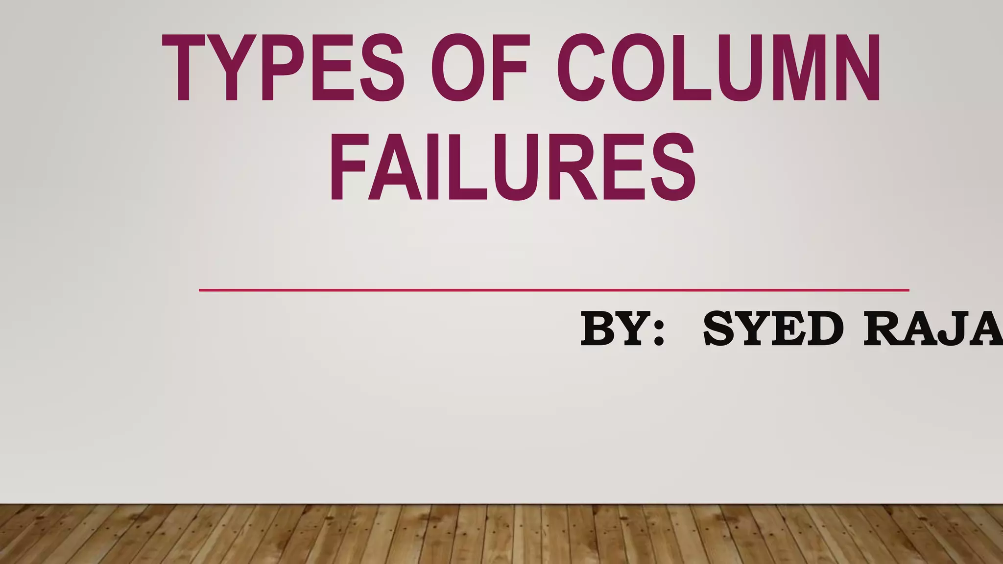 Types of column failure | PPTX