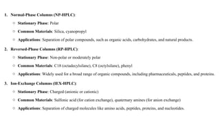 types of columns in High performance liquid chromatography.pptx