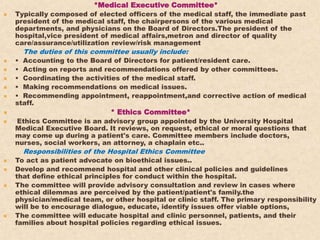 Types of committees in a hospital by Dr.Mahboob Khan Phd | PPTX