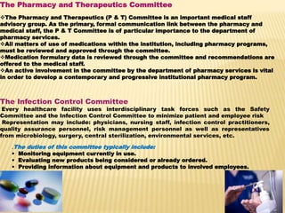 Types of committees in a hospital by Dr.Mahboob Khan Phd | PPTX