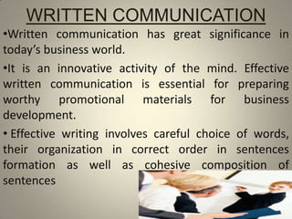 Types of business communication | PPTX